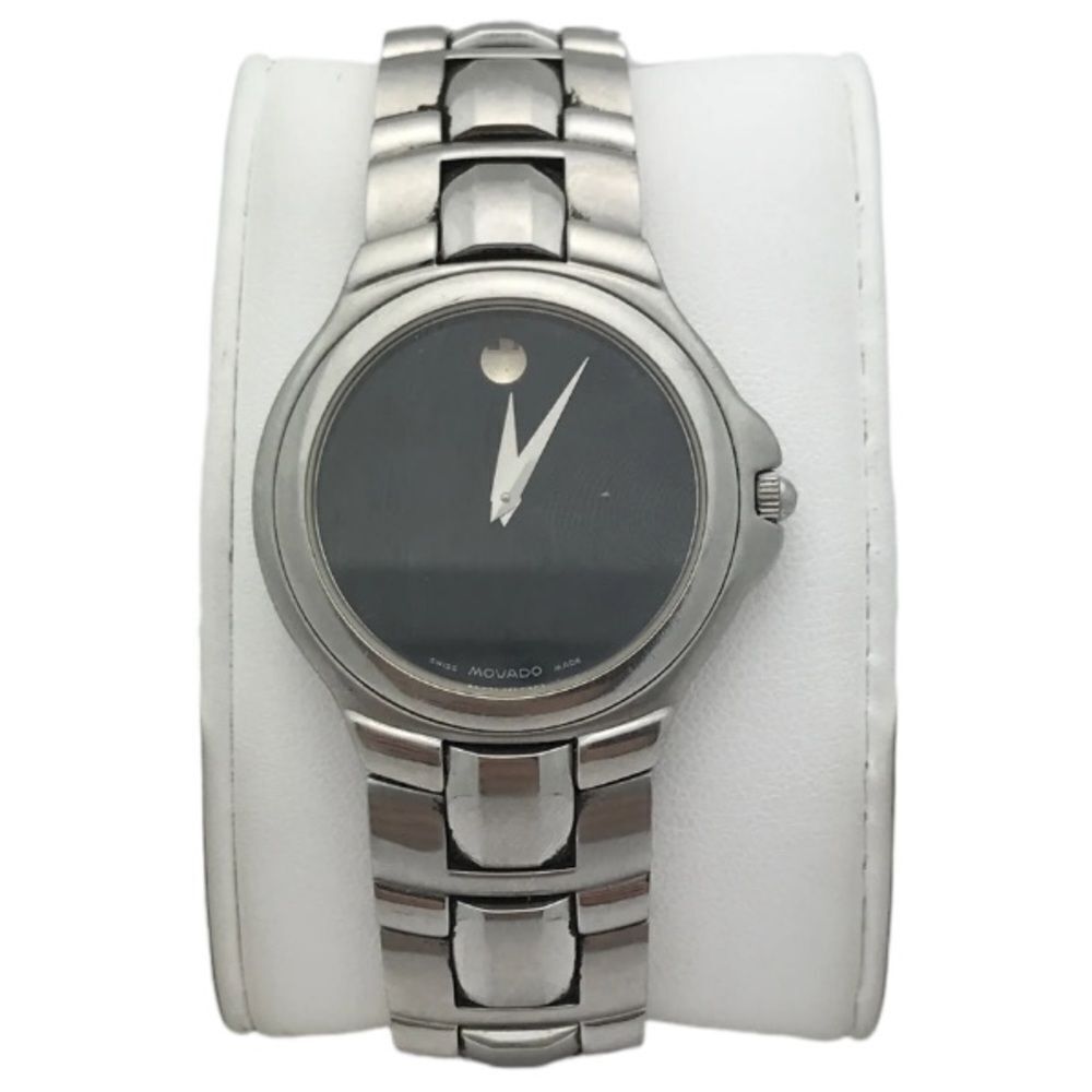 Movado Museum Men's Black Dial Stainless Steel Bracel… - Gem